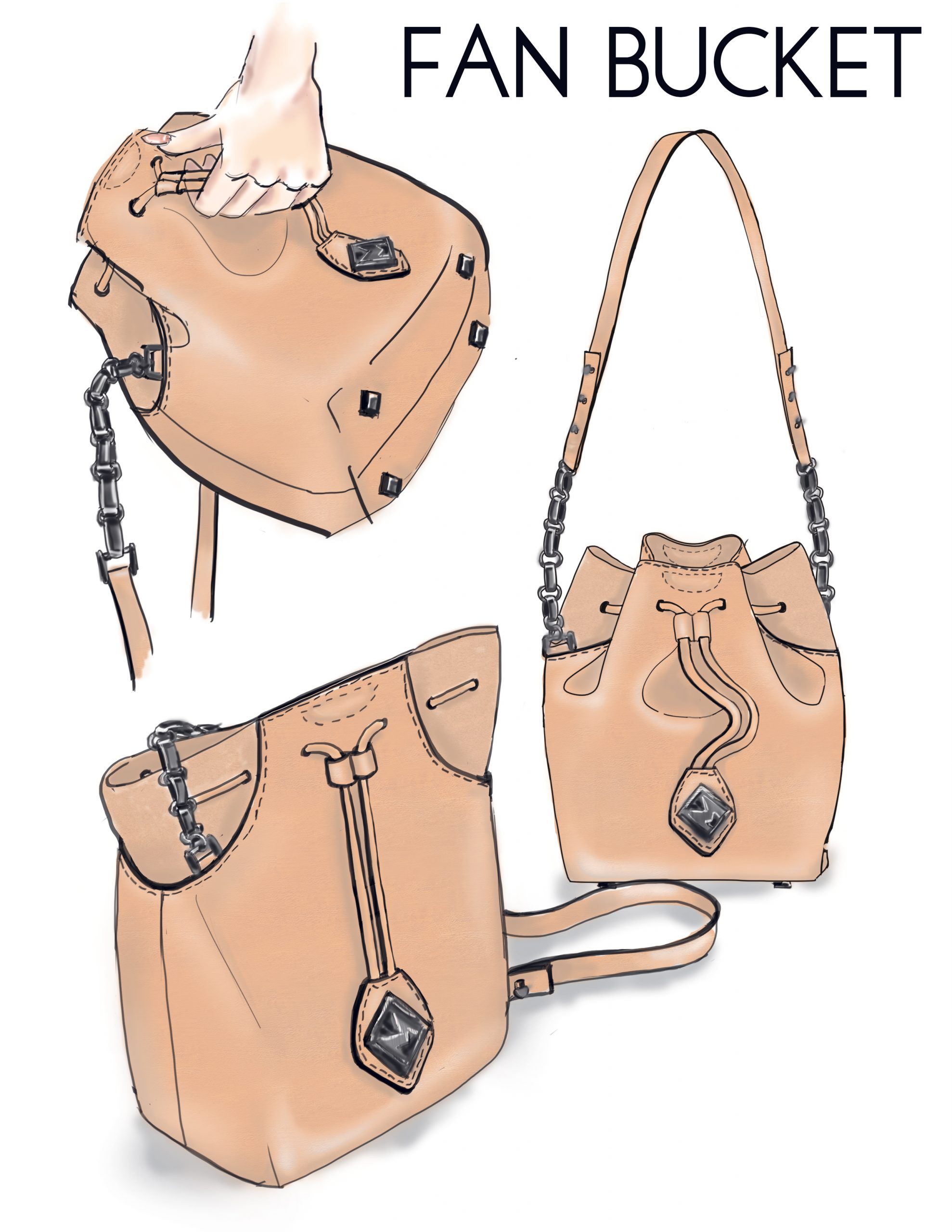 Fan Bucket Bags – Self Label Concept – Sisley Yuhann